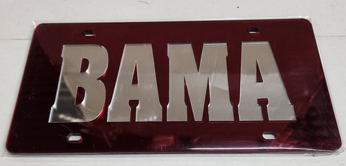 Alabama Crimson Tide NCAA Mirrored Red "Bama" Wincraft Laser Tag ...