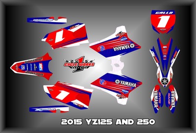 2015 YAMAHA YZ125 YZ250 SEMI CUSTOM GRAPHICS KIT JR | eBay