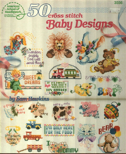 USED 50 CROSS STITCH BABY DESIGNS CROSS STITCH PATTERN BOOK | eBay