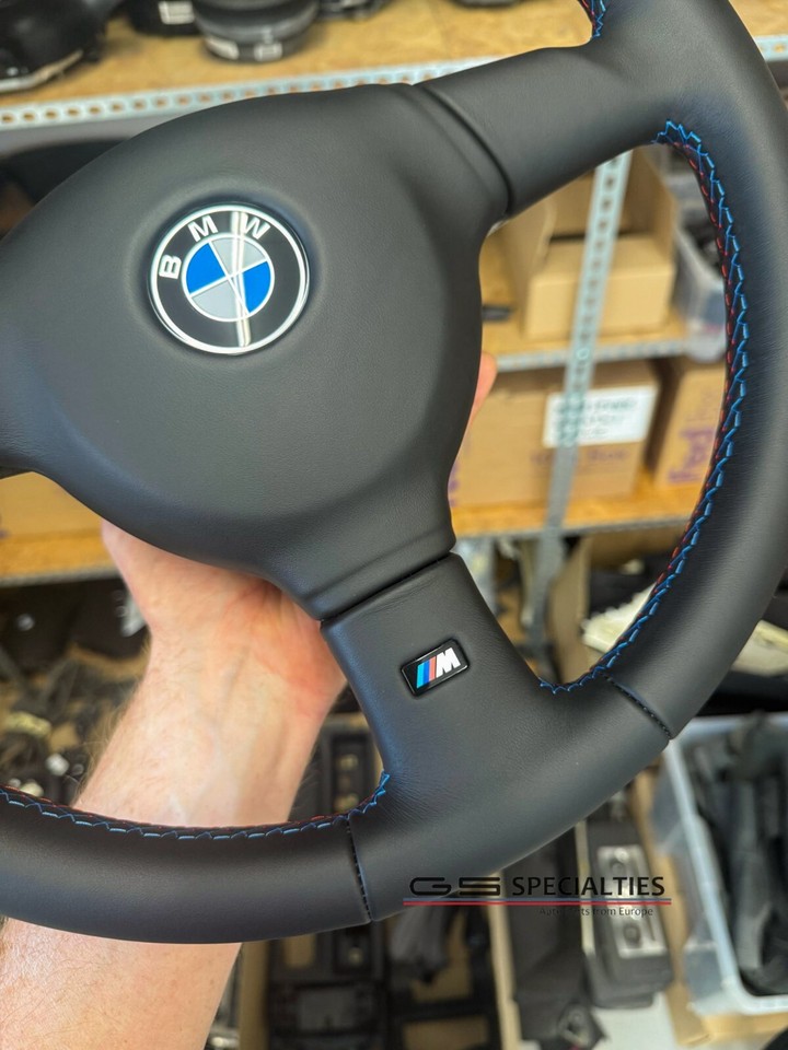 BMW e36 m tech steering wheel E34 M5 Z3 Mtechnic MT2 SMALL 370 nappa ...