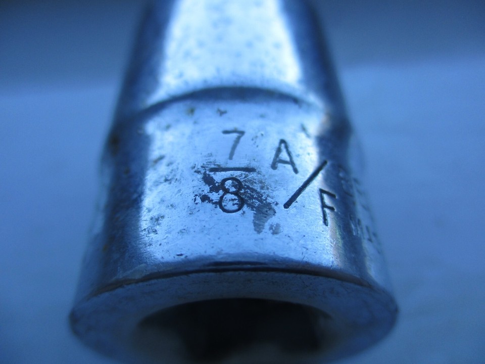 Vintage BEDFORD 7/8" AF Socket - 1/2" Square Drive - 12 point Cr ...