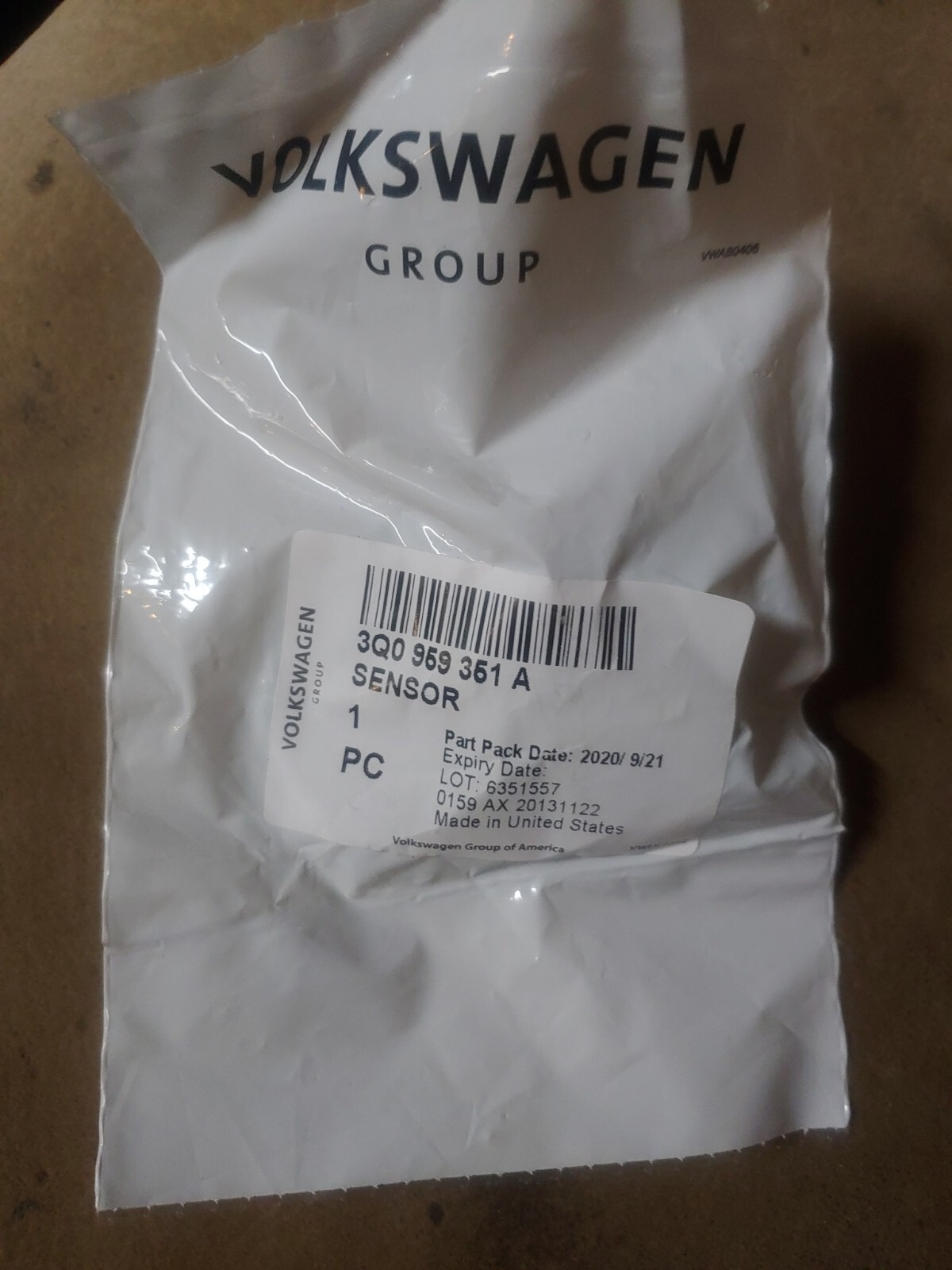 VW Volkswagen OEM 2018 Atlas Air Bag-side Impact Sens 3Q0959351A for ...