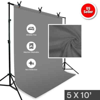 4PACK Gray Muslin Backdrop Photo Studio Photography Background Gray ...
