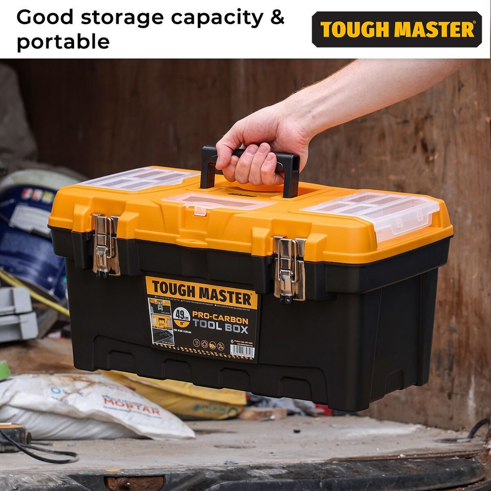 Tool Storage Box 19" 3 in 1 Organizer with Tote Tray TOUGH MASTER | eBay