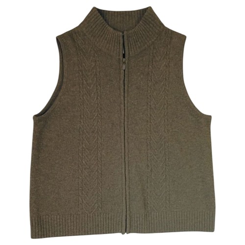 Pendleton Women's Lambswool Large Green Vest Cable Knit Full Zip | eBay