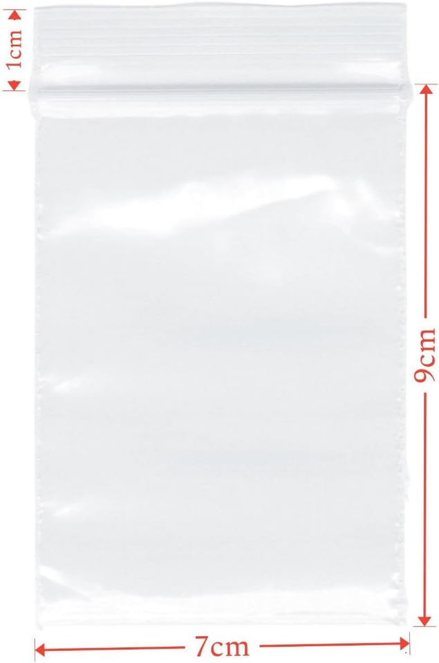 100 Pack of Resealable Plastic Bags Self Locking Bags with Zipper for ...