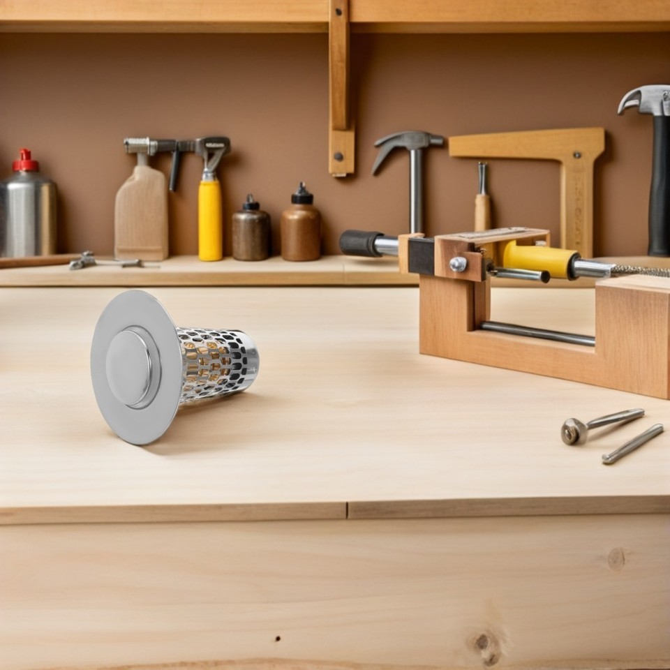 2 Pcs Bathroom Sink Hair Catcher Stainless Steel Up Drain Stopper ...