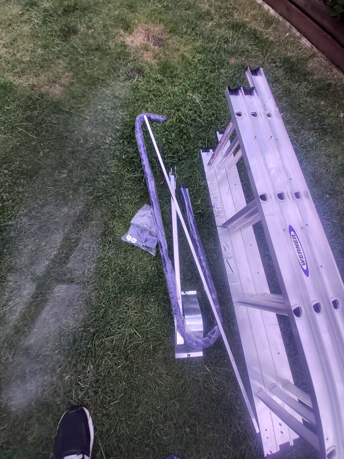 WERNER 3-SECTION ALUMINIUM LOFT LADDER 3M | eBay UK