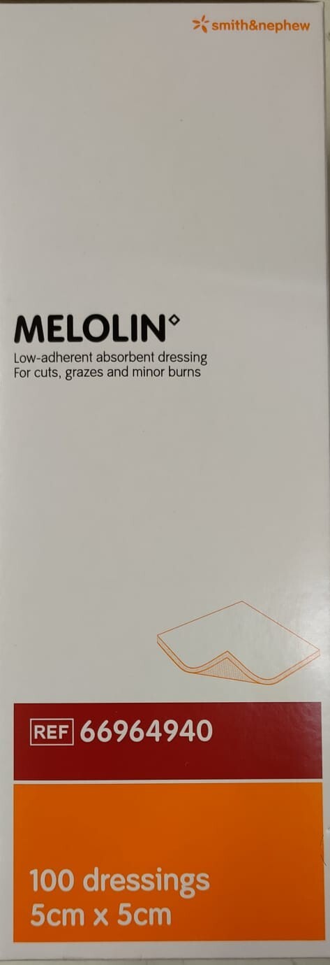 Melolin Pad Dressing 5x5cm Pack of 1, 5, 10, 20, 50 or 100 Low-Adherent ...