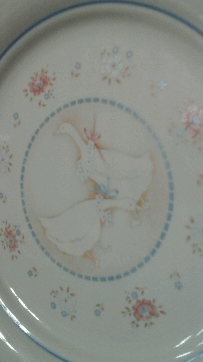 Plate Luncheon Corelle Country Promenade 8.5 inch goose geese Set of 2 ...