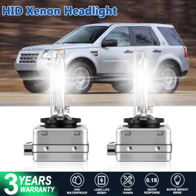 For Land Rover LR2 LR3 High/Low Beam HID Headlight Xenon White Bulbs | eBay