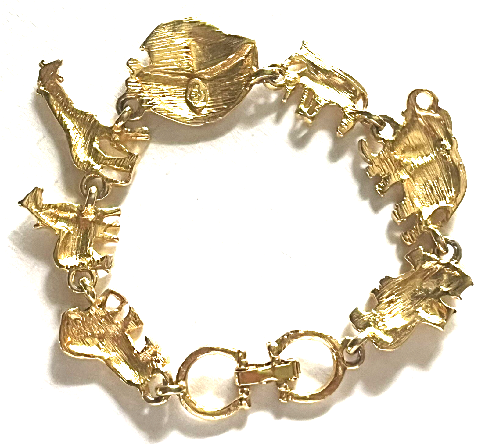 Premier Designs Gold Plated Noah's Ark Charm Bracelet Signed PD 7" | eBay