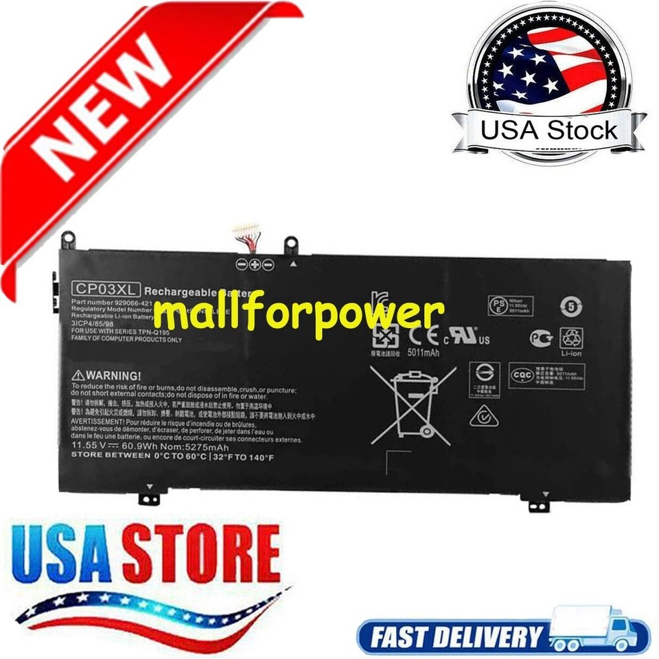 CP03XL Battery For HP Spectre X360 13-ae000 TPN-Q195 TPN-Q199 929066 ...