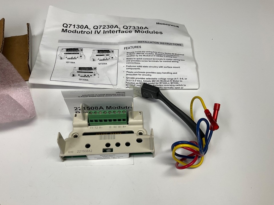 NEW HONEYWELL Q7230A 1005 INTERFACE MODULE 4-20 mA 2-10 VDC Q7230A1005 ...