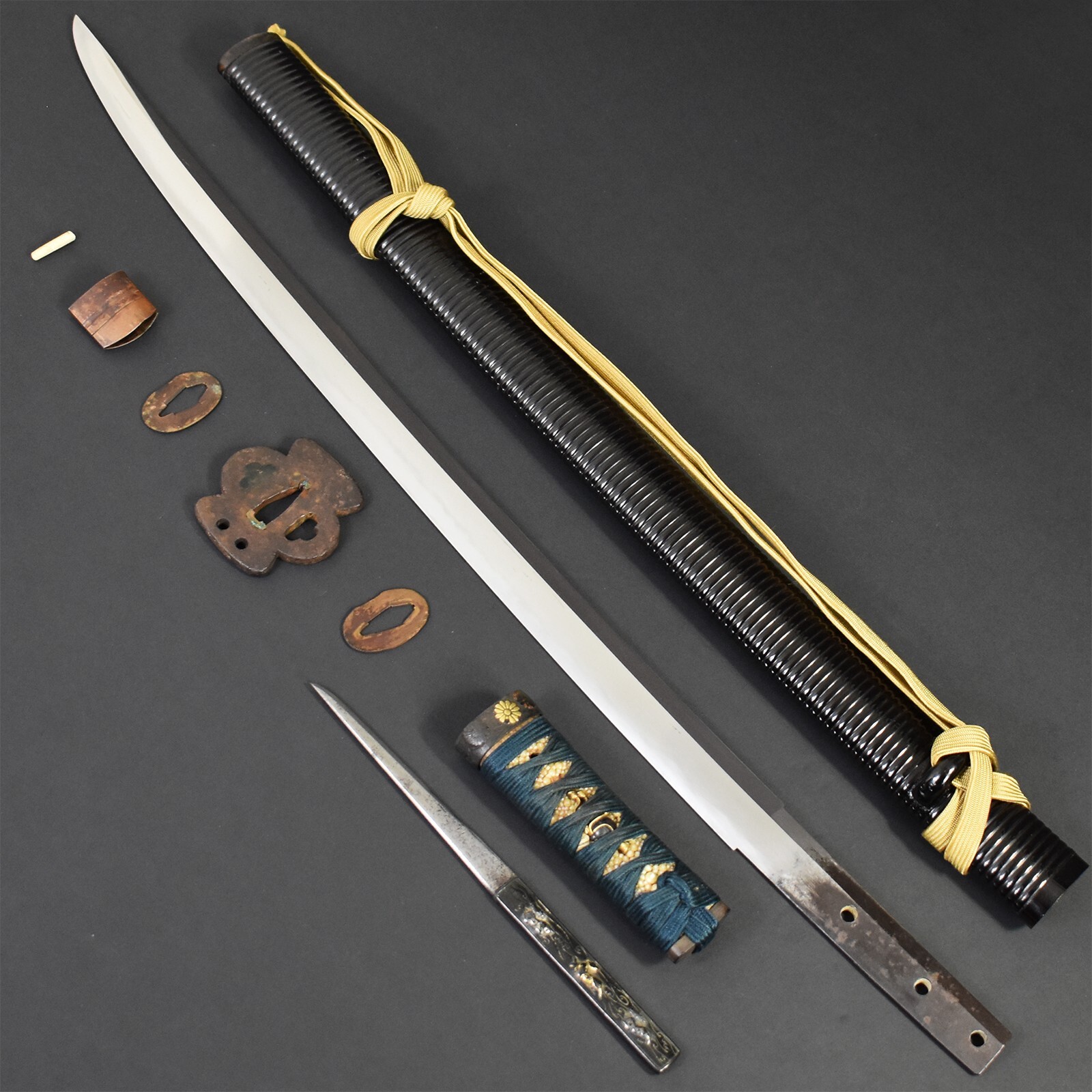 Authentic JAPANESE SWORD NAGAMAKI-NAOSHI WAKIZASHI RYOKAI 了戒 w/NTHK ...