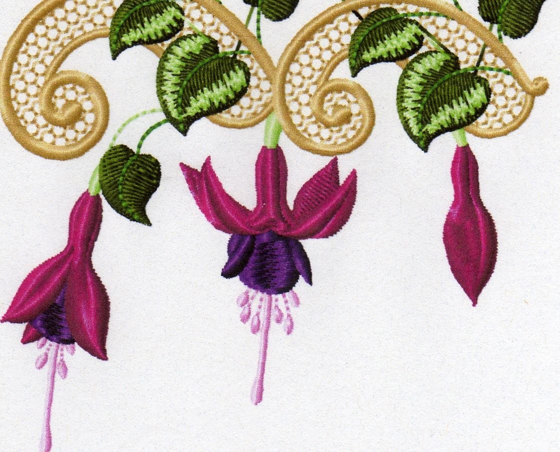 EXQUISITE FUCHSIAS COLLECTION - MACHINE EMBROIDERY DESIGNS ON USB 4X4 ...