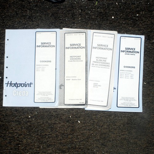 HOTPOINT / CREDA COOKER SERVICE INFORMATION / MANUAL | eBay UK