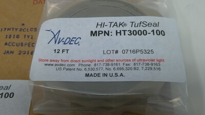 HT3000-100 HI-Tak Tuf Seal Tape Mfg: AVDEC Condition: New Surplus | eBay