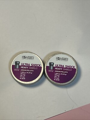 JSB MATCH DIABOLO ULTRA SHOCK HEAVY .22 CAL PELLETS 300 25.39gr HOLLOW ...