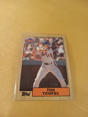 1987 Topps #158 TIM TEUFEL New York Mets Baseball Card, 2nd Baseman ...