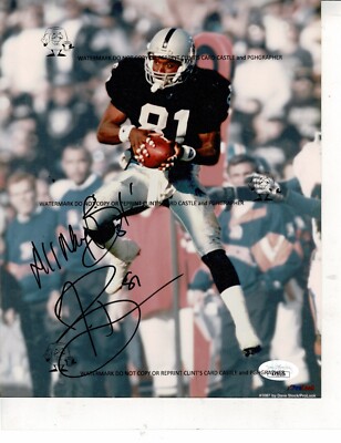 TIM BROWN AUTOGRAPHED SIGNED 8x10 - Oakland Raiders Notre Dame JSA ...
