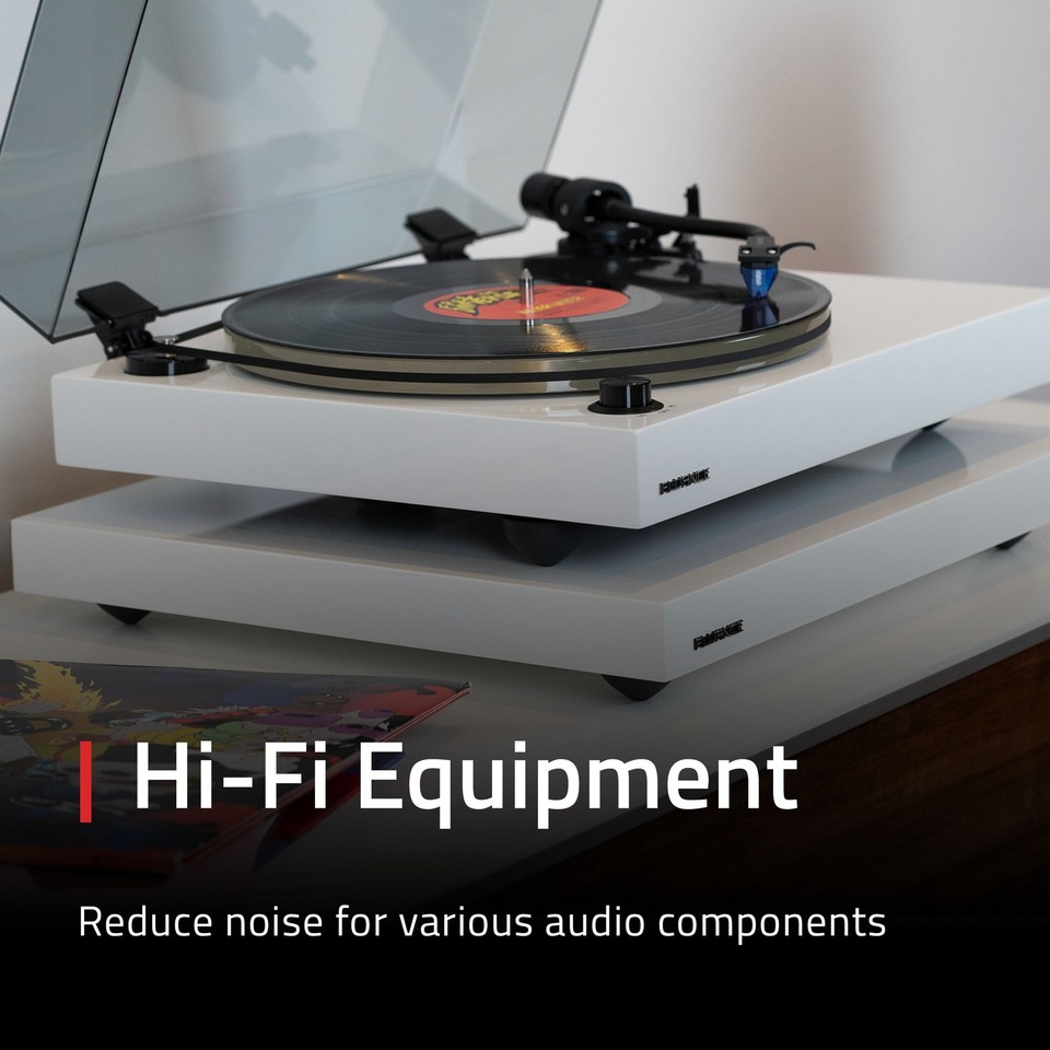 Fluance IB40 Turntable Isolation Base Anti-Vibration Wood Platform ...