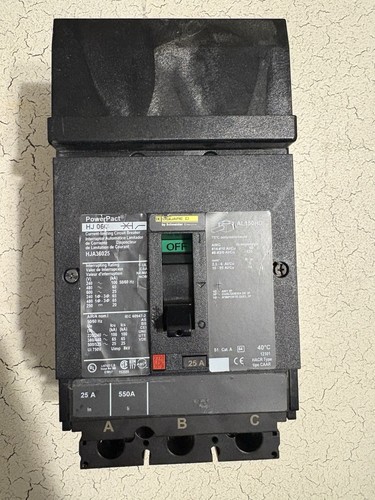 Square D HJA36025 25 Amp 600V I-Line PowerPact Circuit | eBay