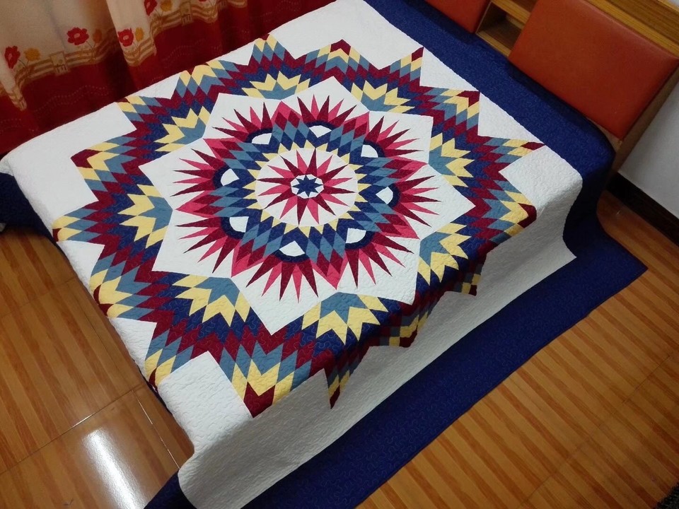 Holiday Sale King Size Machine Patchwork Quilt #130 | eBay