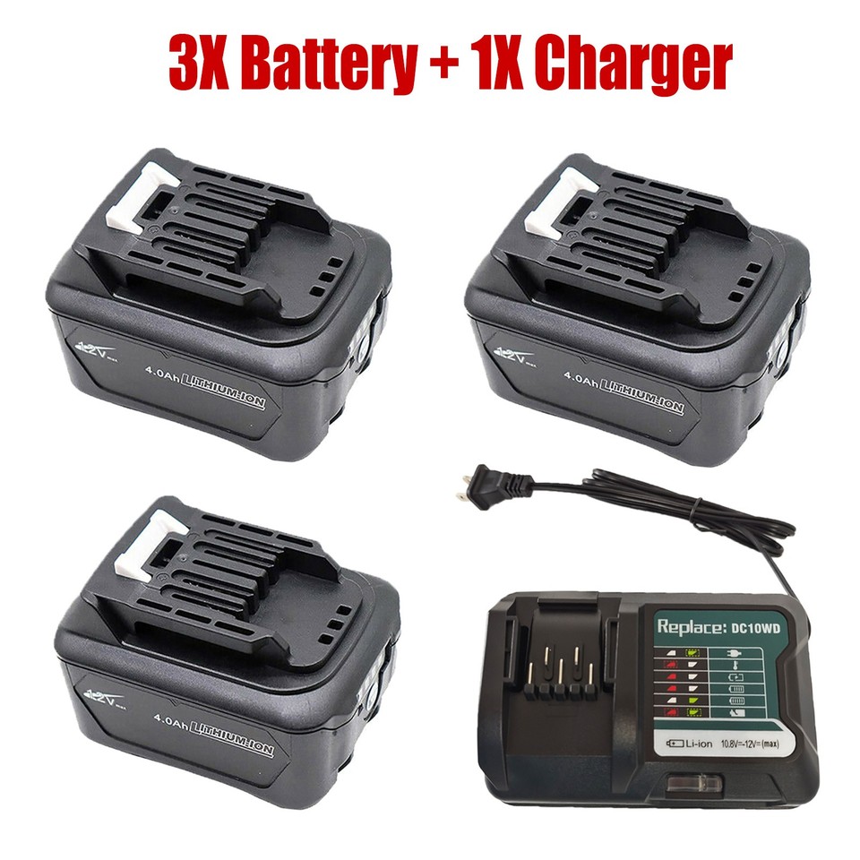 For Makita BL1041B Battery 4.0Ah 12V MAX CXT BL1021B BL1020 DC10WD ...