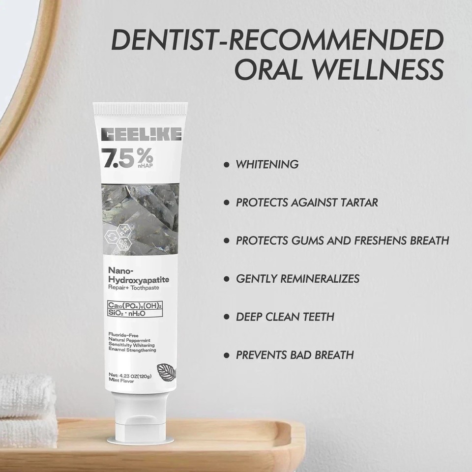 Nano Hydroxyapatite Toothpaste 7.5% Sensitive Teeth Repair Enamel 120g ...