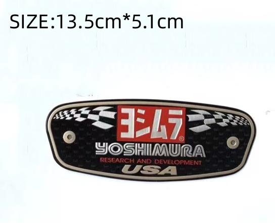 2x Yoshimura Sticker Aluminium Heat-resistant USA Motorcycle Exhaust ...