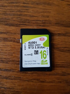 OEM KIA MAP DATA GPS Navigation SD Card 96554-4U001 STD3.X USA 16GB | eBay