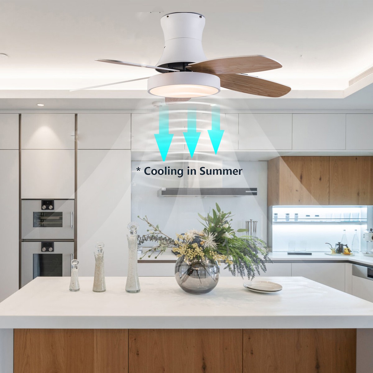 Farmhouse Kitchen Ceiling Fan Depuley 60 Inch Large Remote Ceiling Fan