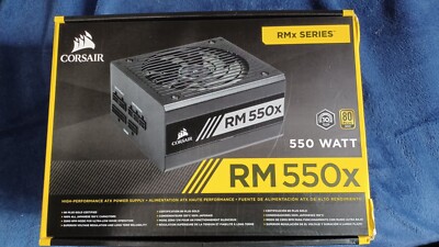 Corsair RM550x, Black, Fully Modular, 80 Plus Gold, Used, ATX Power ...