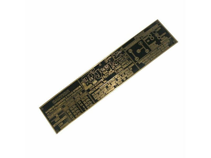 BRASS Made -Dash Data Plate Fits Willys jeep CJ2A CJ3A CJ3B (P88) | eBay