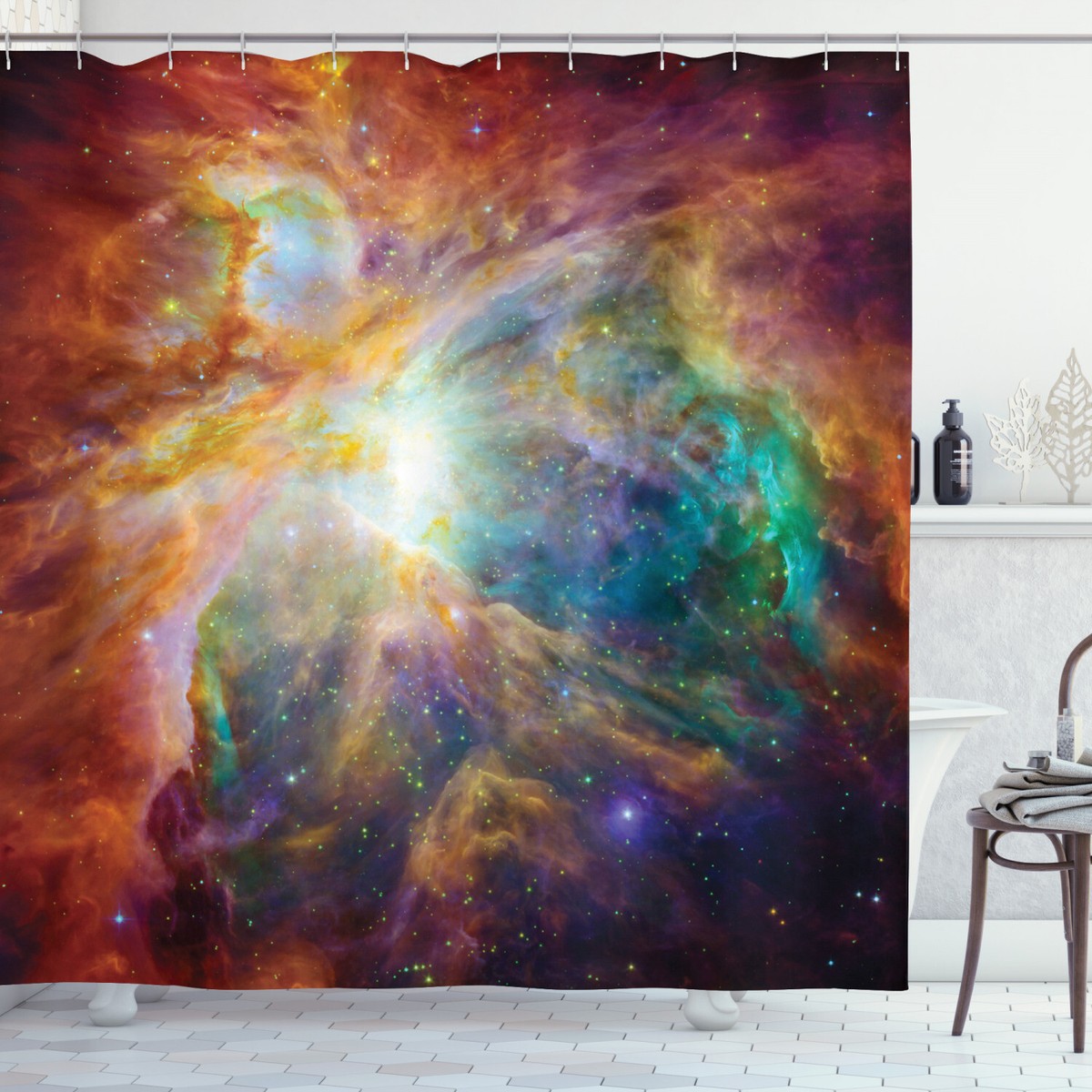 Outer Space Shower Curtain Space Shower Curtain Etsy