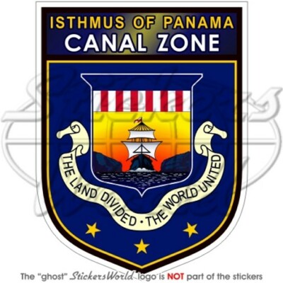 CANALE ZONA Istmo di Panama Scudo US, 100mm Vinile Adesivo | eBay