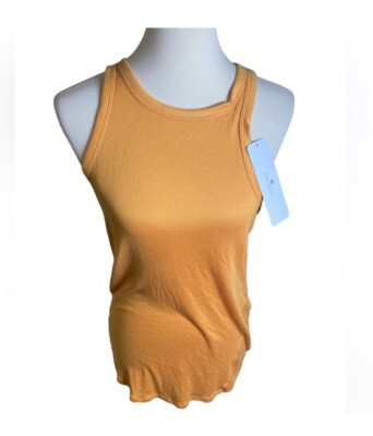 NET CRZ Yoga Yellow Ribbed Tank Top. Size L | eBay