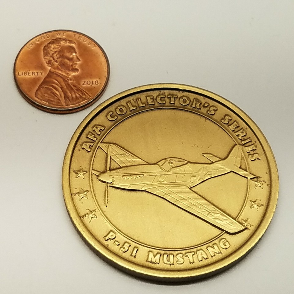 Air Force Association AFA Collectors Series P-51 Mustang Challenge Coin ...