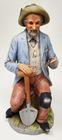 HOMCO Porcelain Figurines 1433 Old Man Pipe Shovel Old Woman Bowl of ...