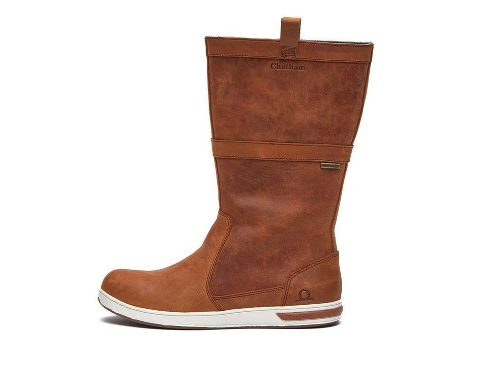 Chatham Men's Solor G2 Leather Sailing Deck Boot in Walnut 5 to 12 ...