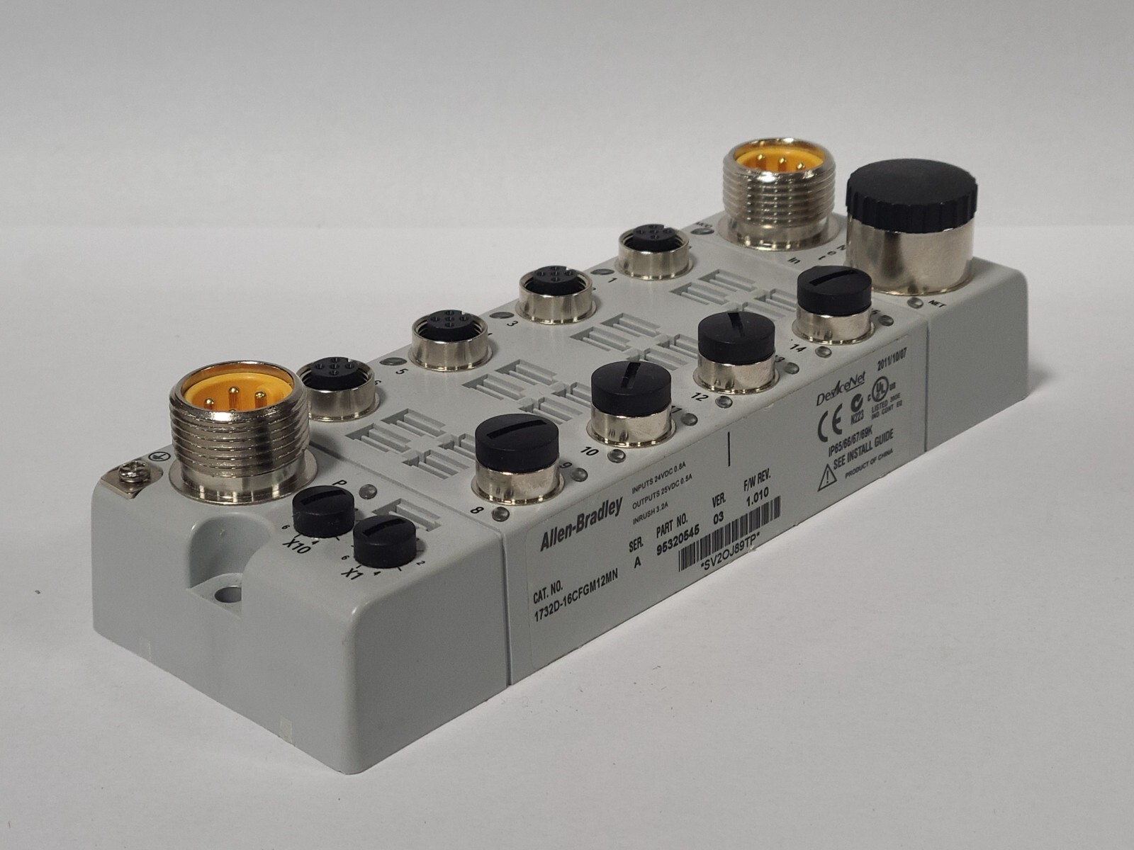 Allen-Bradley ArmorBlock 1732D-16CGFM12MN Device Net 16 point ...