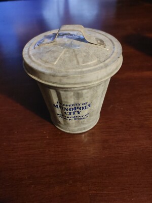 Vintage Monopoly Memorabilia Trash Can promo for Monopoly Tycoon VERY ...
