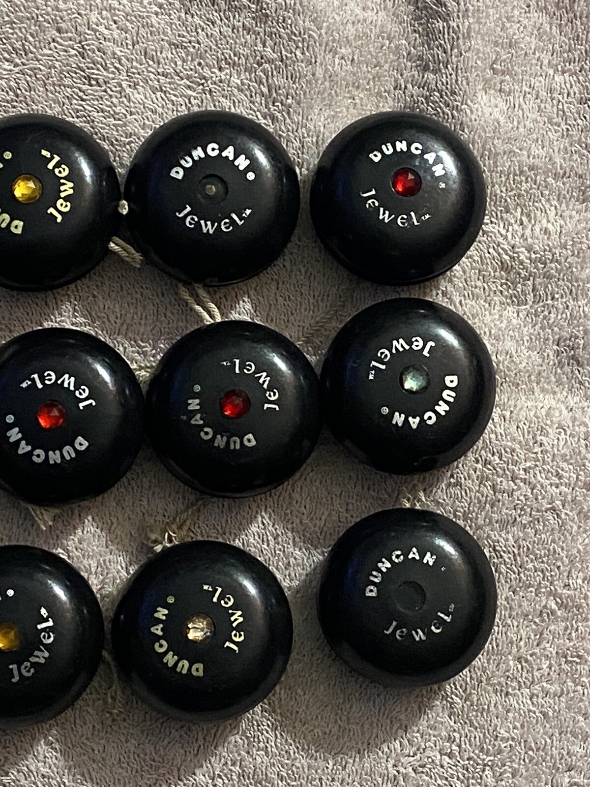 Vintage Duncan Jewel Yo-Yo Black & White Rhinestone Lot Of 15 | eBay