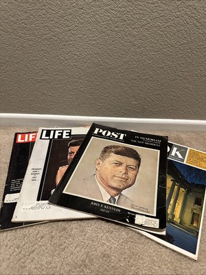 LOT OF TIME, POST, AND LOOK MAGAZINES OF JOHN F KENNEDY | eBay