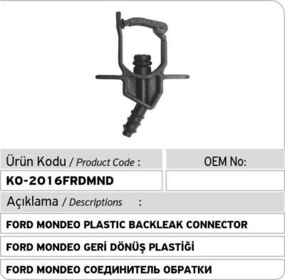 Delphi Common Rail Injector Leak Off Connector 1 Way (Ford Mondeo ...