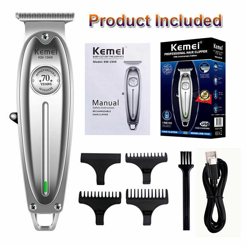 Professional Cordless Hair Clipper Trimmer Barber Cut Kemei KM-1949 All ...