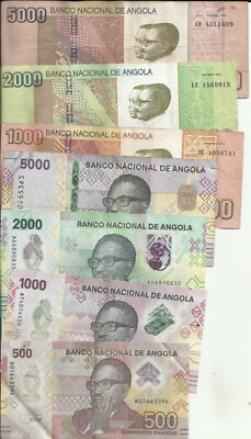 ANGOLA LOT 16500 KWANZAS. 7 DIFFERENT NOTES. BARGAIN. 4RW 28FEB | eBay