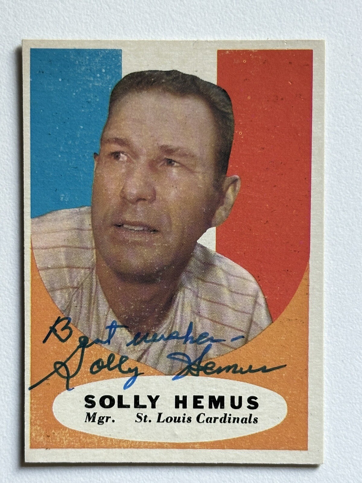 Solly Hemus #139 signed autograph auto 1961 Topps Baseball St. Louis ...