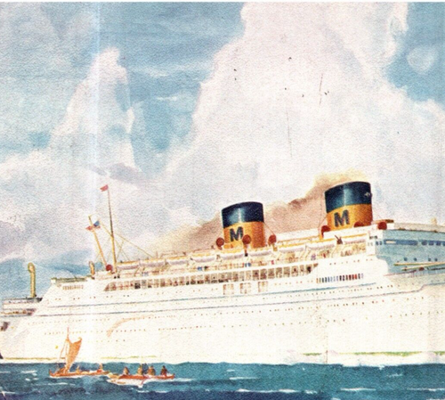 Vintage 1950 Postcard Matson Lines Luxury Liner Honolulu Hawaii ...